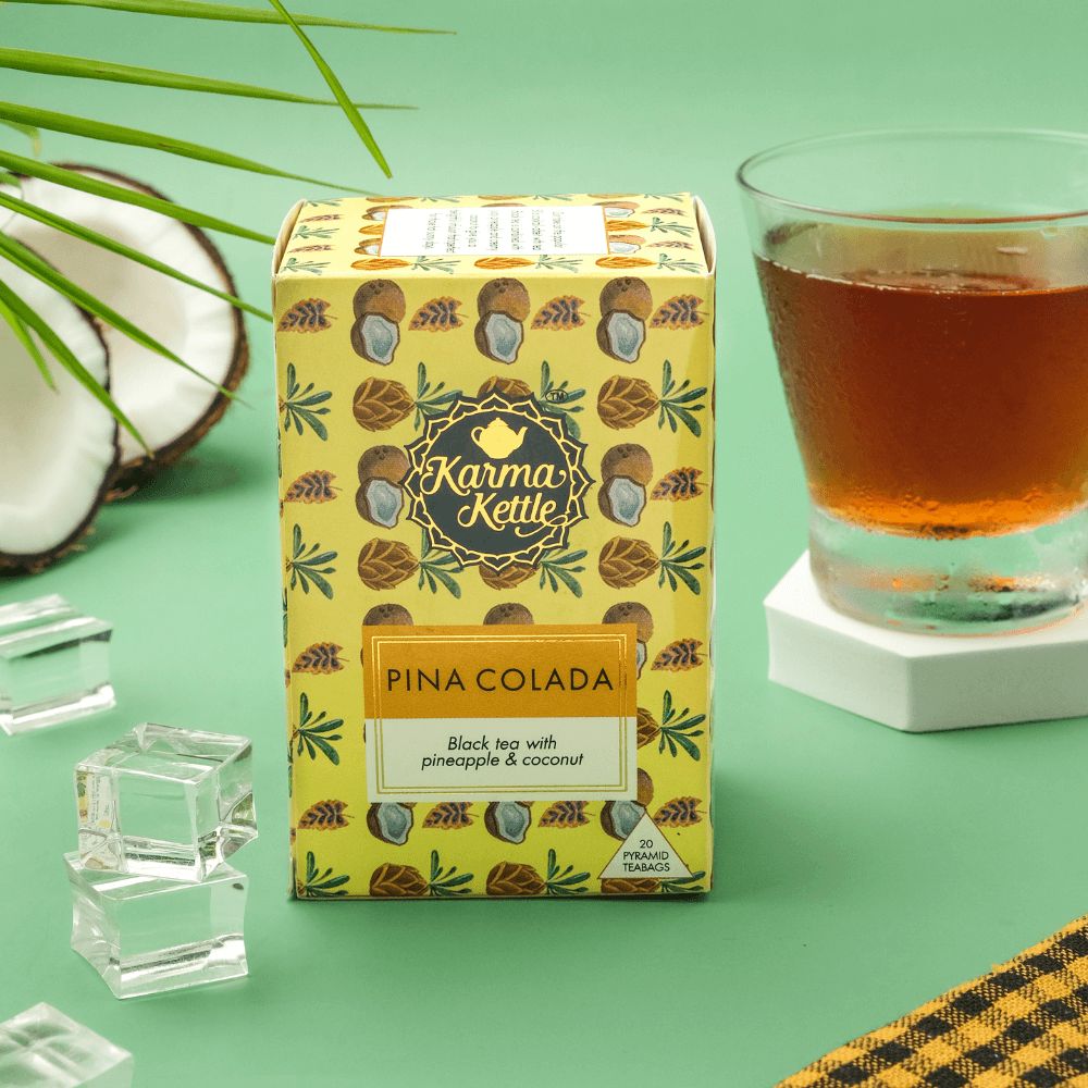 Pina Colada Iced Tea Bags | Flavoured Black Tea – Karma Kettle Teas