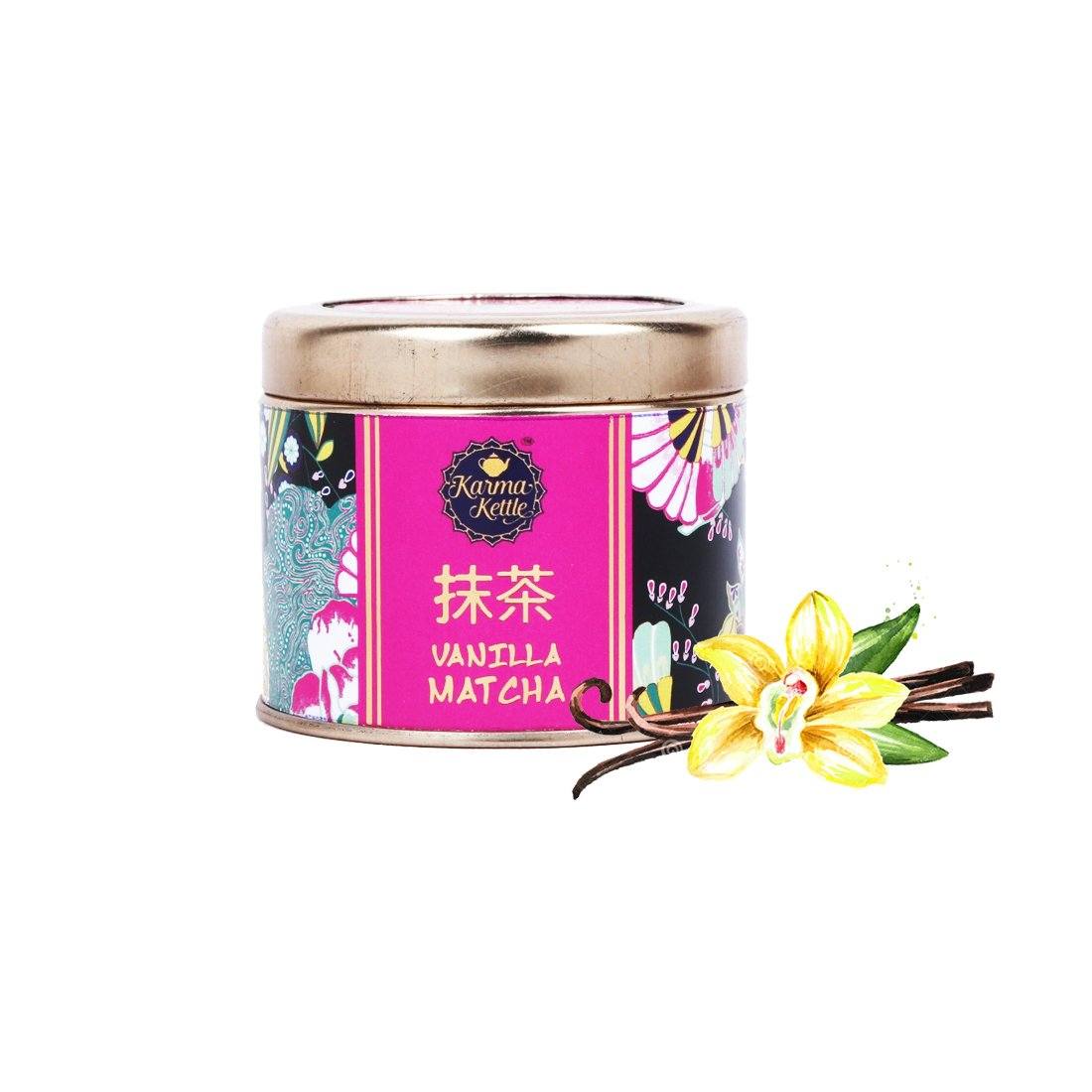 Matcha green tea powder with Vanilla-50gms – Karma Kettle Teas